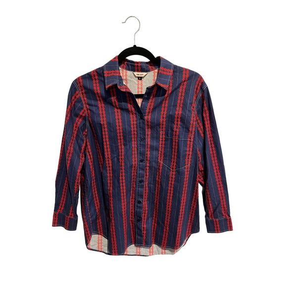 The Kit | Tops | The Kit By Daniel Vosovic Womens Shirt Blue Red Button ...